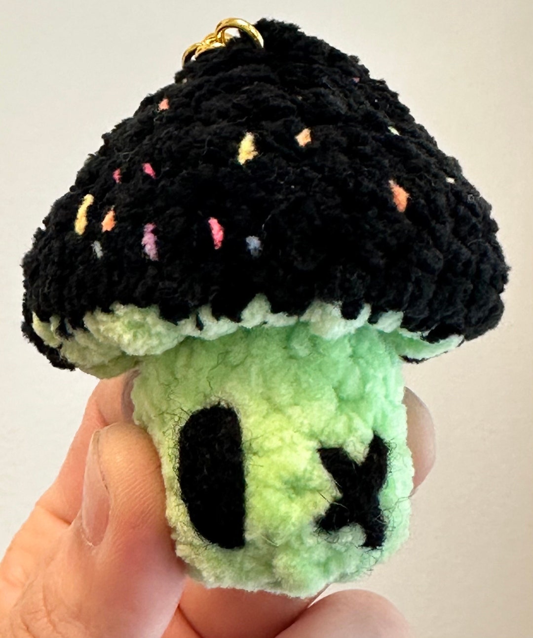 Mini Crochet Shroom Pop Keychain Bag Charm Handmade Amigurumi Mushroom ...