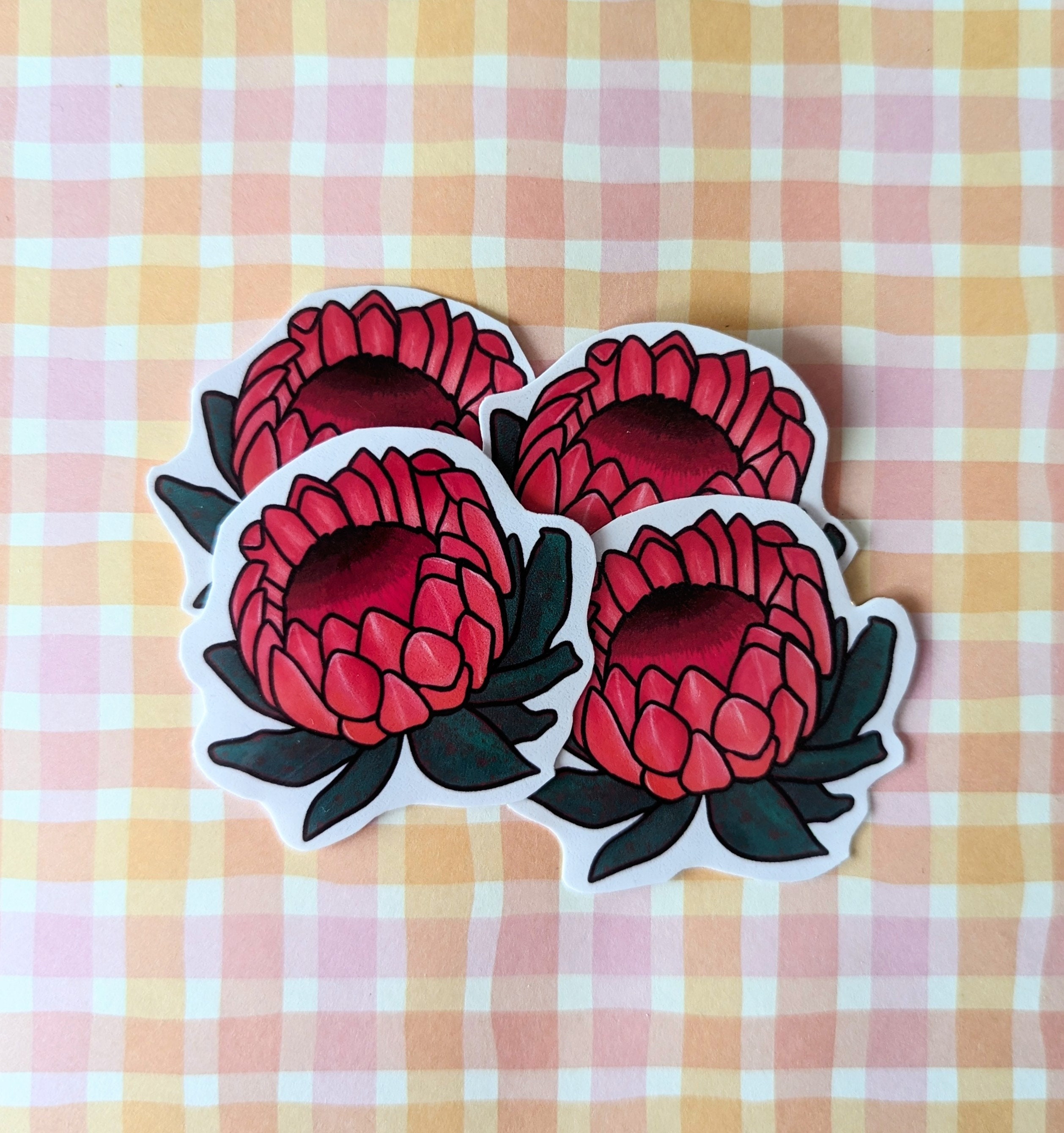 Native Australian Flowers Stickers/decals - Billy Buttons, Flowering ...