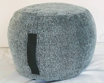 Ottoman Pouf Cream Velvet Pouf Cream Round Pouf Beanbag - Etsy