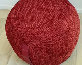 Ottoman Pouf Cream Velvet Pouf Cream Round Pouf Beanbag - Etsy