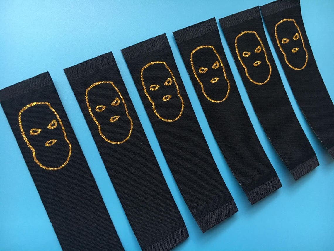 1000 Cloth Tags Gold Metallic Thread Woven Labels Garment - Etsy