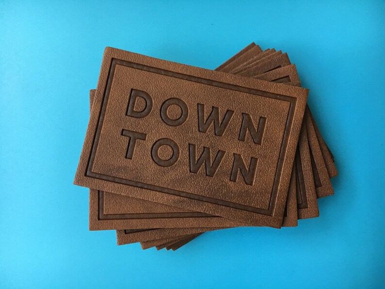 300 Custom Leather Labels Pu Leather Tags Faux Leather - Etsy