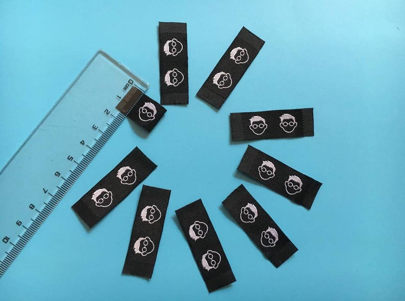 300 Woven Hem Tag Labels Sew in Tags Embroidery Labels Name | Etsy