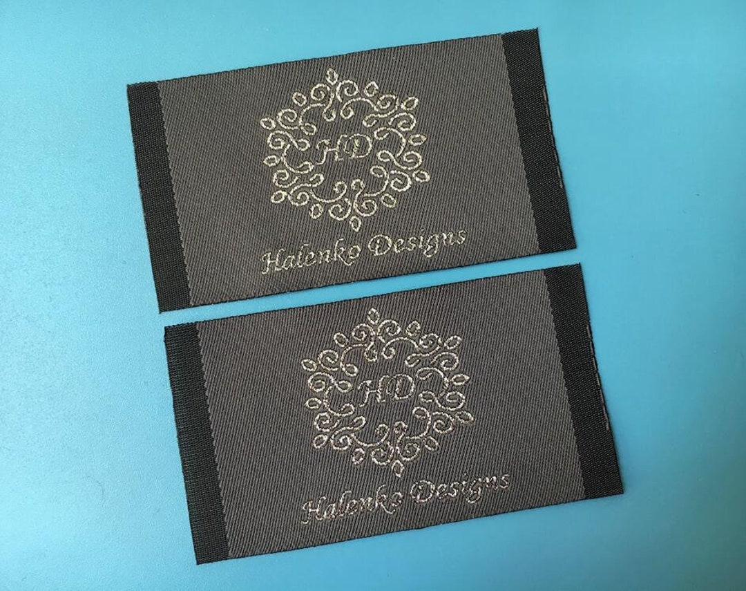300 Custom Silver Metallic Woven Label, Silver Damask Woven Label ...