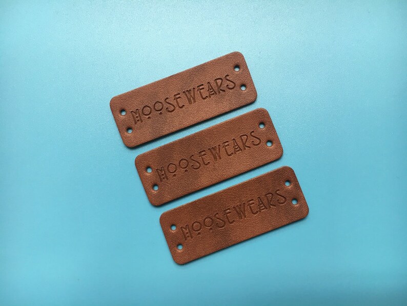 300 Custom Leather Labels With Holes Pu Leather Labels | Etsy