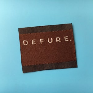 500 Custom Clothing Label, Side Woven Label, Loop Fold, Damask Woven ...