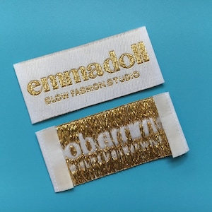 300 Custom Silver Metallic Woven Label, Silver Damask Woven Label ...