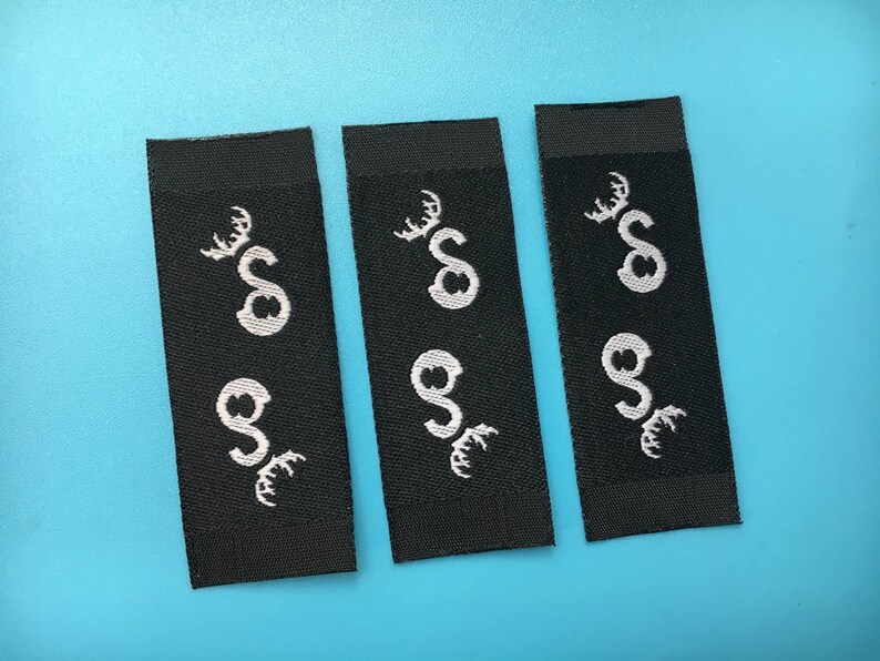 500 Custom Clothing Label Side Woven Label Loop Fold Damask - Etsy