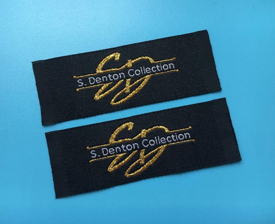 300 Custom Woven Label, Damask Woven Tag, Woven Clothing Label, Woven ...