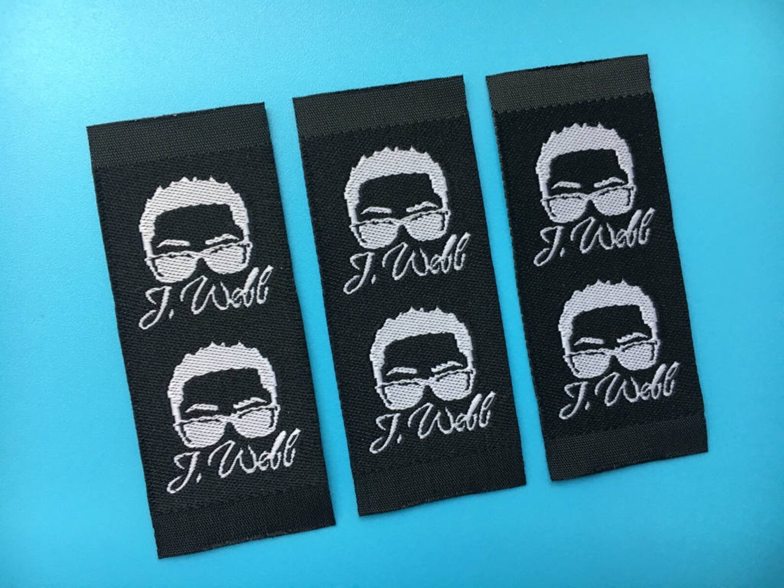 300 Woven Fabric Labels Sew on Name Tags Woven Labels | Etsy