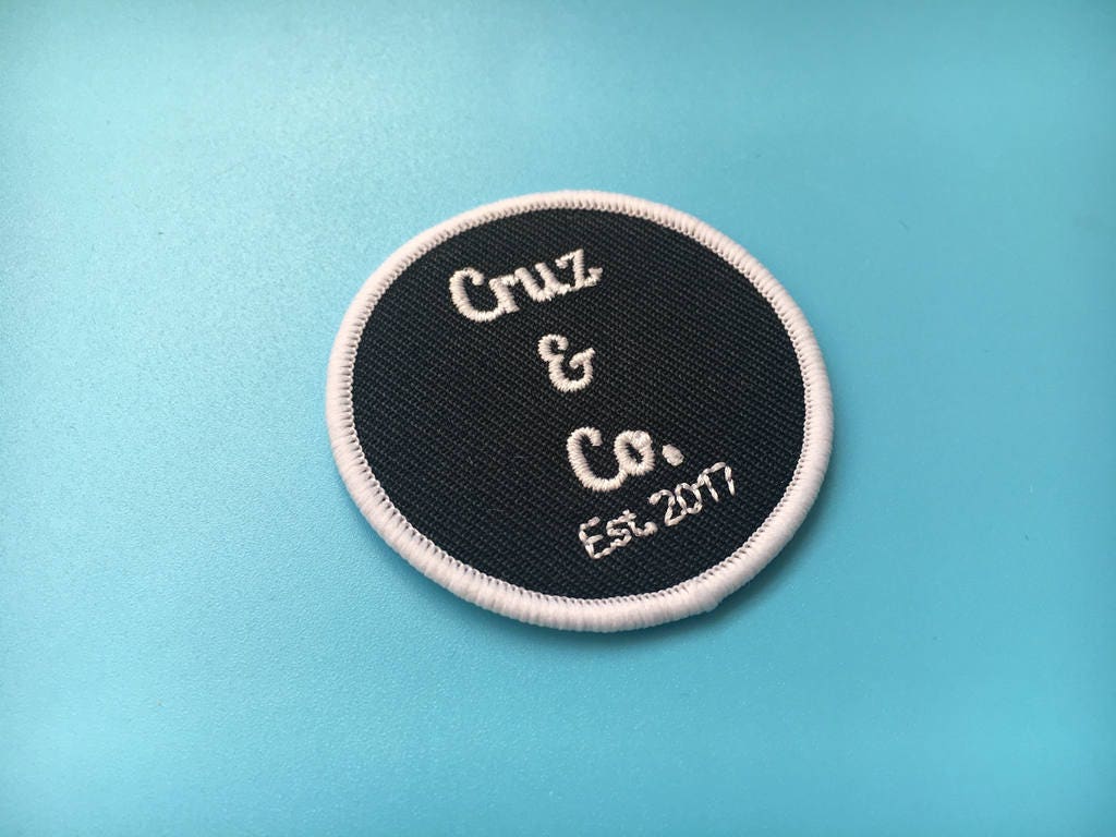 100 Embroidered letter patches black embroidery patch | Etsy