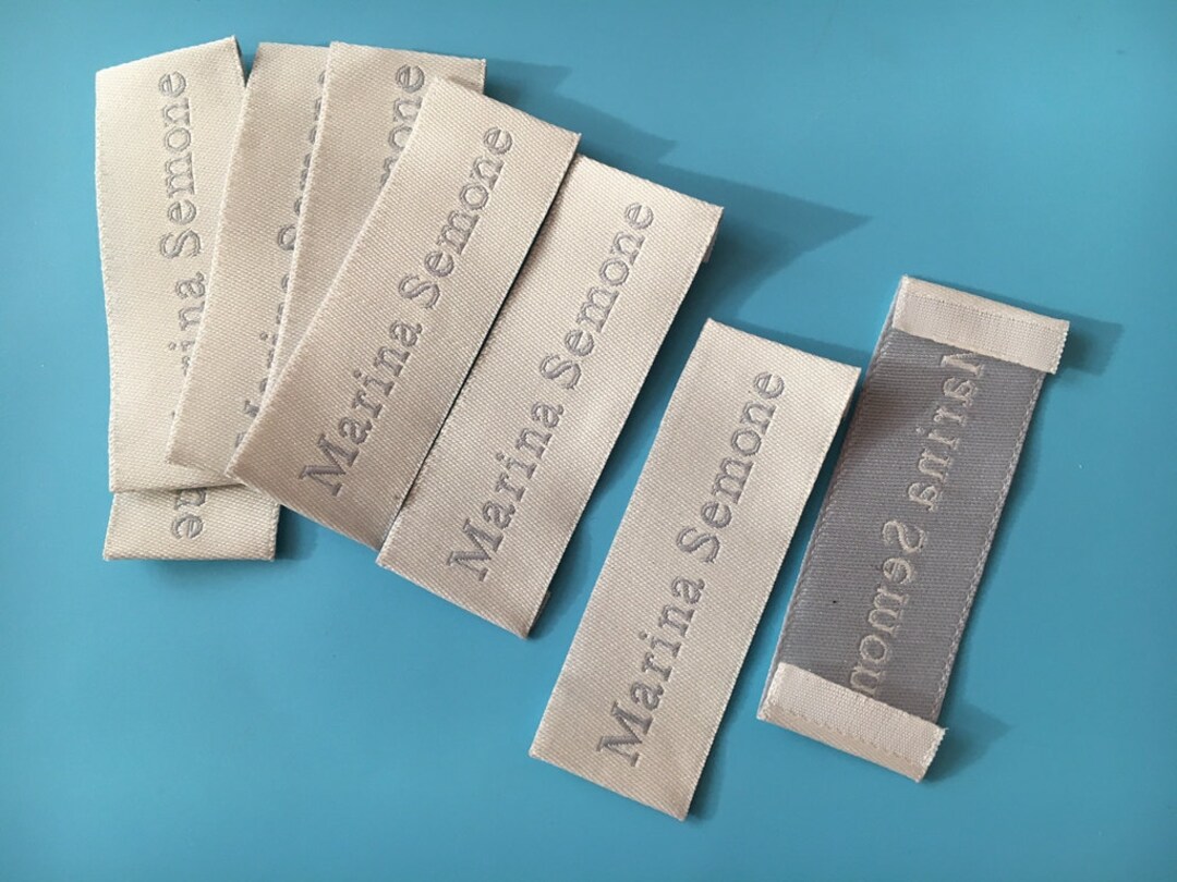 500 Custom Woven Label, Shirt Labels, Damask Woven Label, Side Labels ...