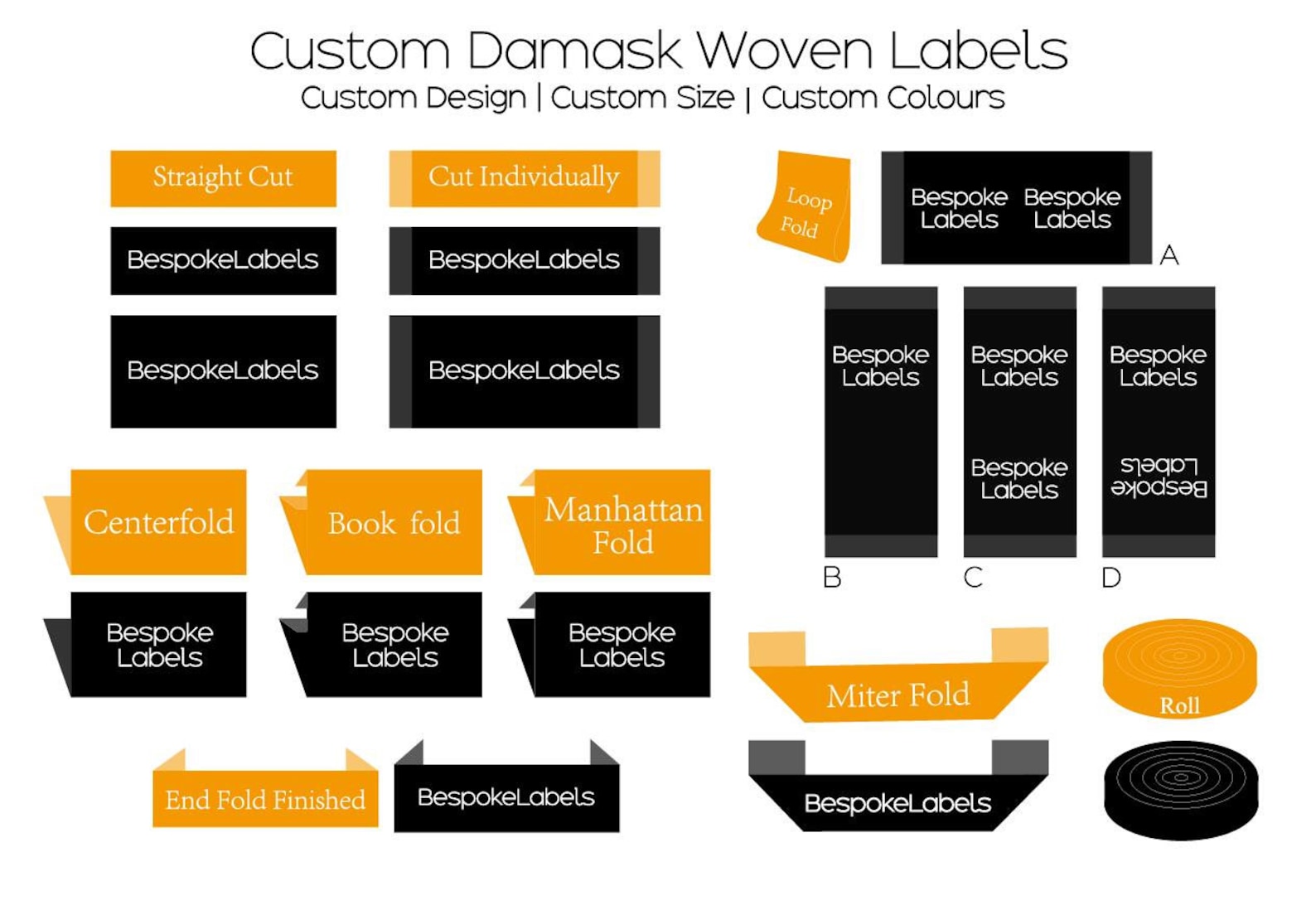 1000 Hem Tag Labels Hem Label Custom Hem Label Great - Etsy