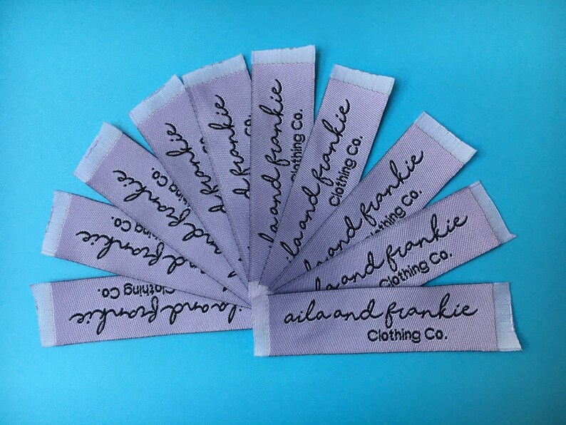 300 Woven Fabric Labels Sew on Name Tags Woven Labels | Etsy