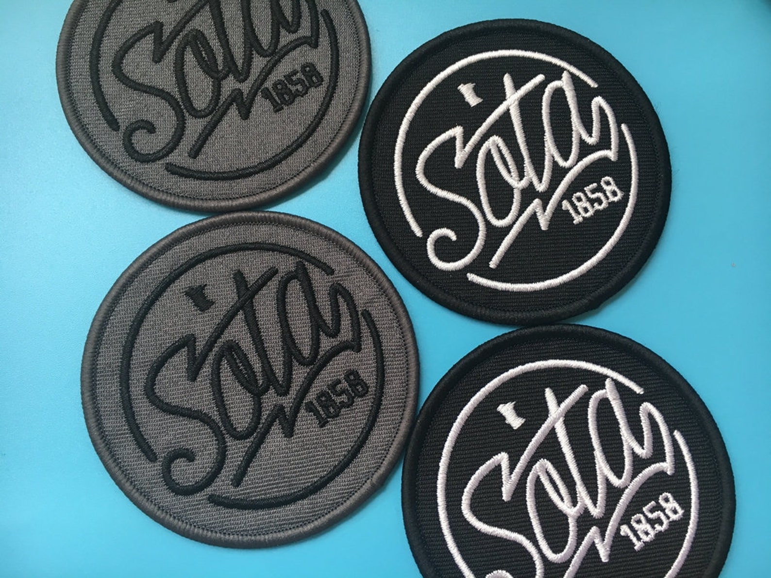 100 Embroidered Badge, Logo Badge Embroidery, Company Patches, Fabric ...