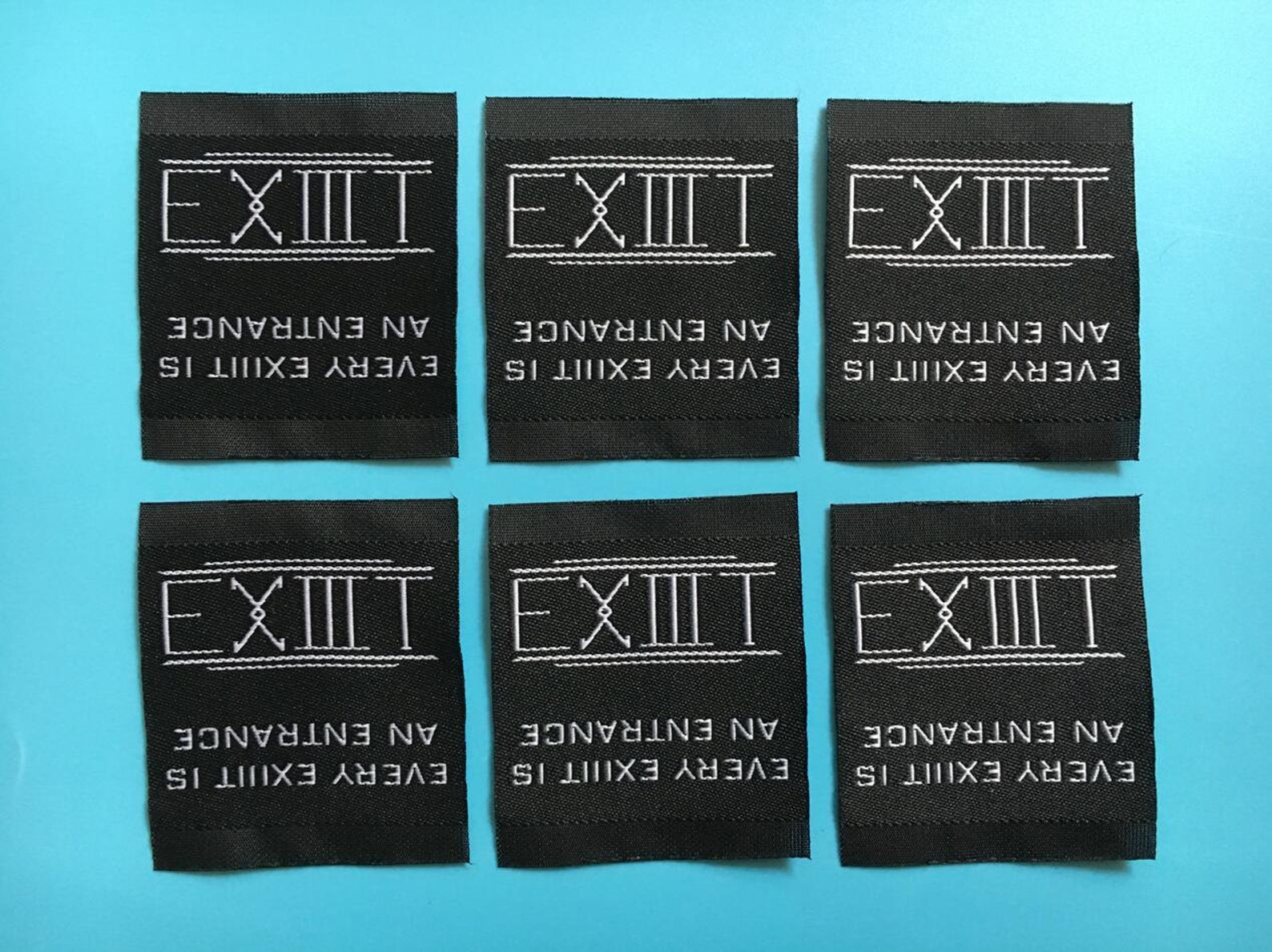 500 Custom Clothing Label, Side Woven Label, Loop Fold, Damask Woven ...