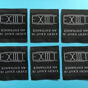 500 Custom Clothing Label, Side Woven Label, Loop Fold, Damask Woven ...