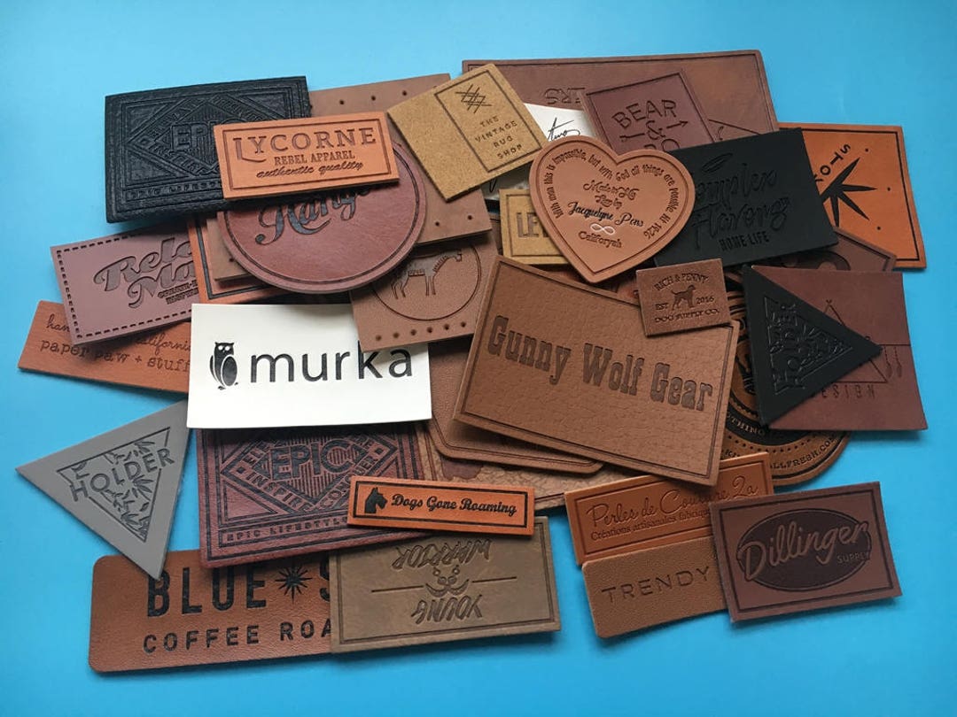 500 Custom Leather Labels, Pu Leather Labels, Faux Leather Labels, Pu ...