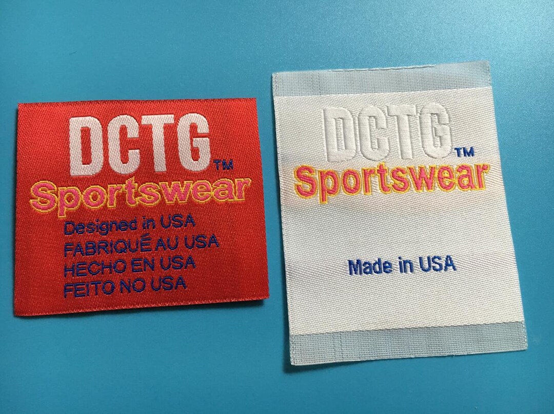 500 Custom Clothing Label, Side Woven Label, Loop Fold, Damask Woven ...