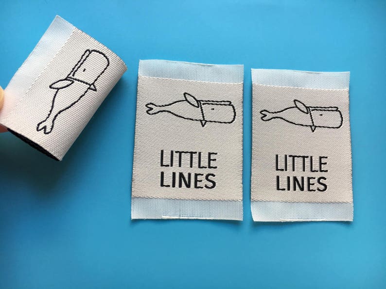 500 Custom Clothing Label Side Woven Label Loop Fold Damask - Etsy