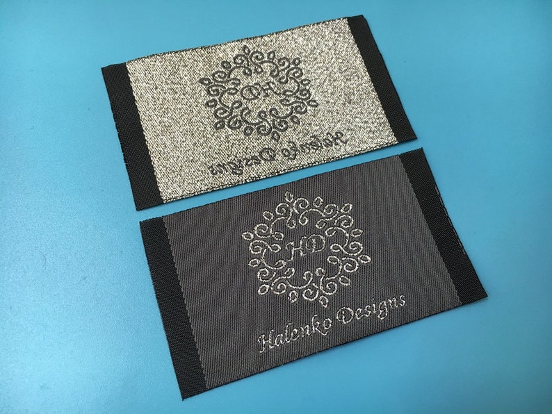 300 Custom Woven Label, Damask Woven Tag, Woven Clothing Label, Woven ...