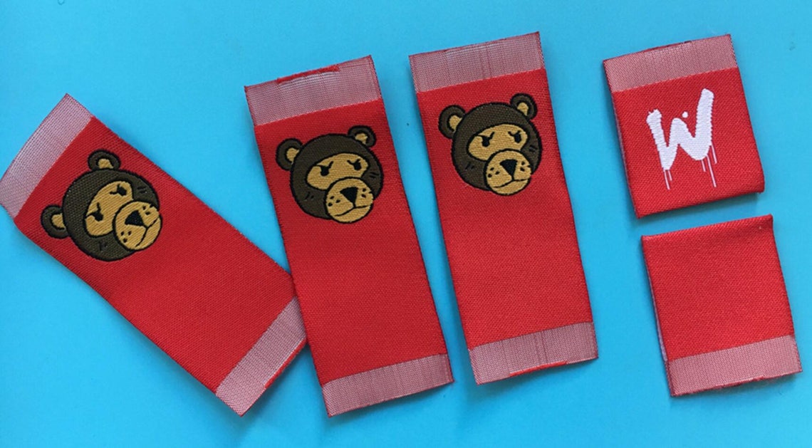 500 Woven Labels, Artwork Label, Sew on Woven Name Tags, Label for ...
