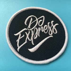 100 Embroidered Letter Patches, Black Embroidery Patch, Lettering ...