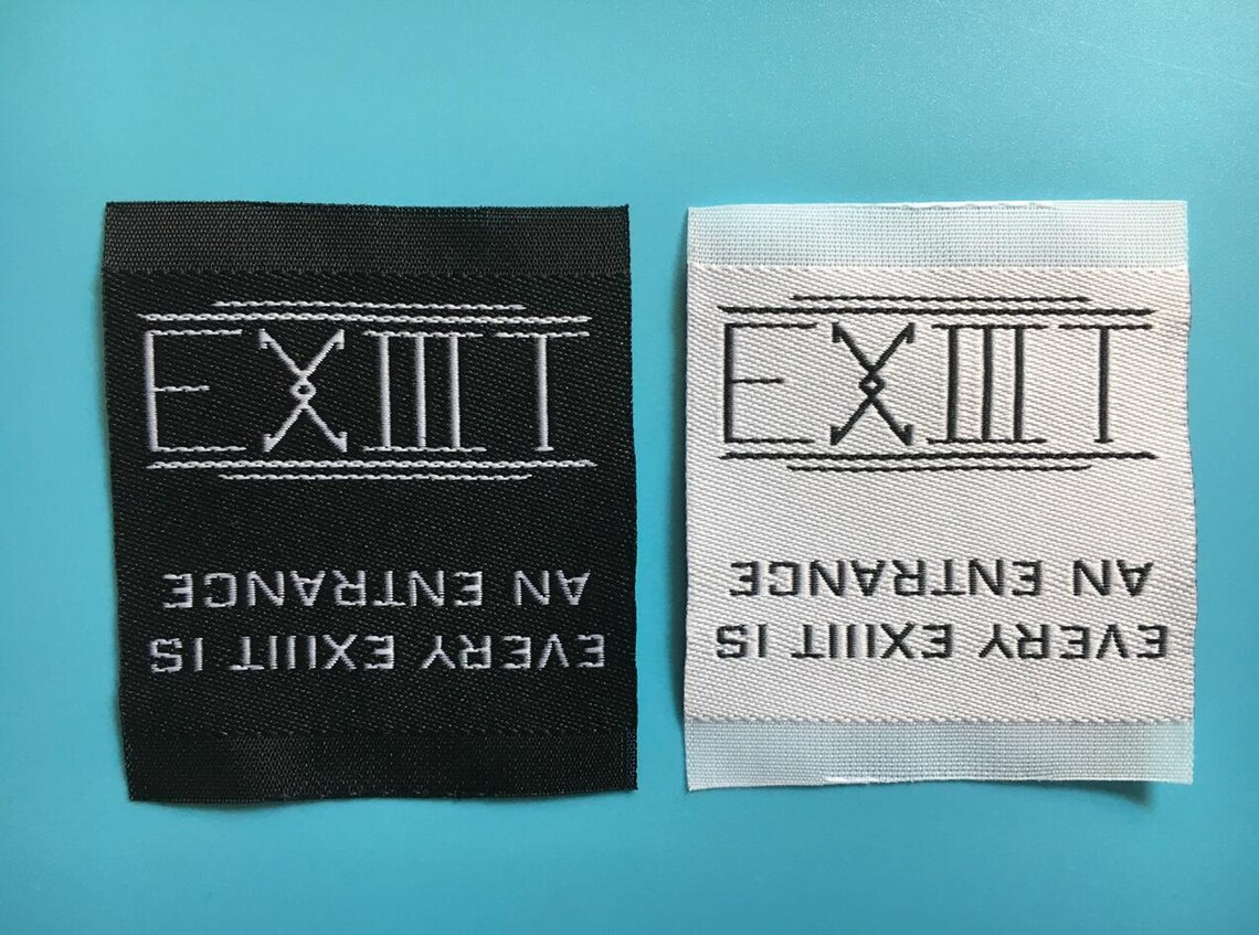 500 Custom Clothing Label Side Woven Label Loop Fold Damask - Etsy