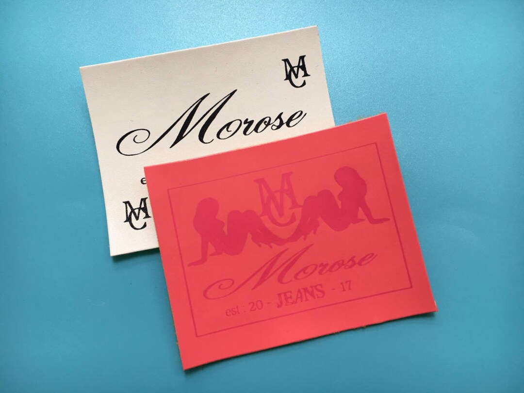 500 Custom Leather Tags, Faux Leather Labels, Pu Leather Patches ...