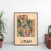 Utah Map Poster Watercolor Print Fine Art Digital Painting, Multiple ...