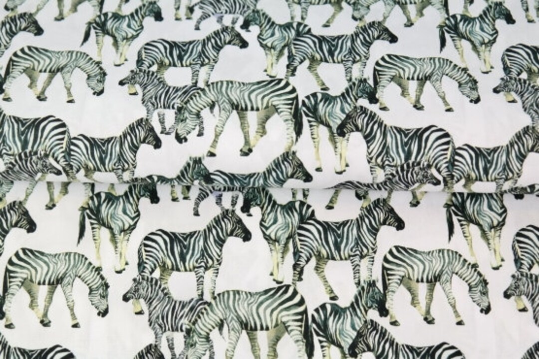 Algodón Zebra estampado negro blanco - Etsy España