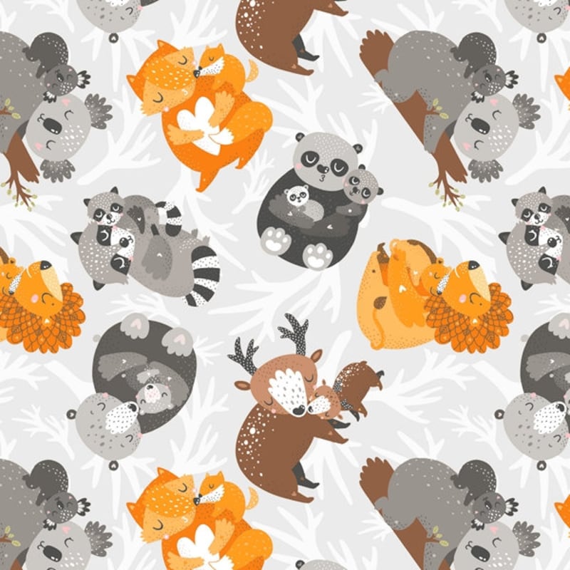 Fuchsfamilie stoff - Etsy.de