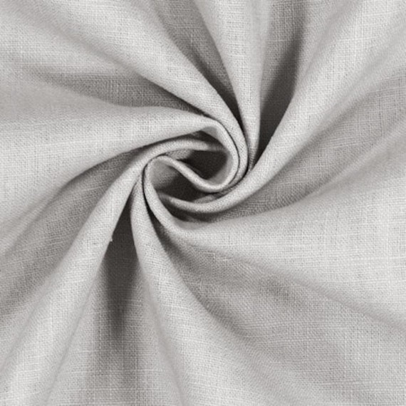 Linen Pure Light Grey Silver Grey | Etsy