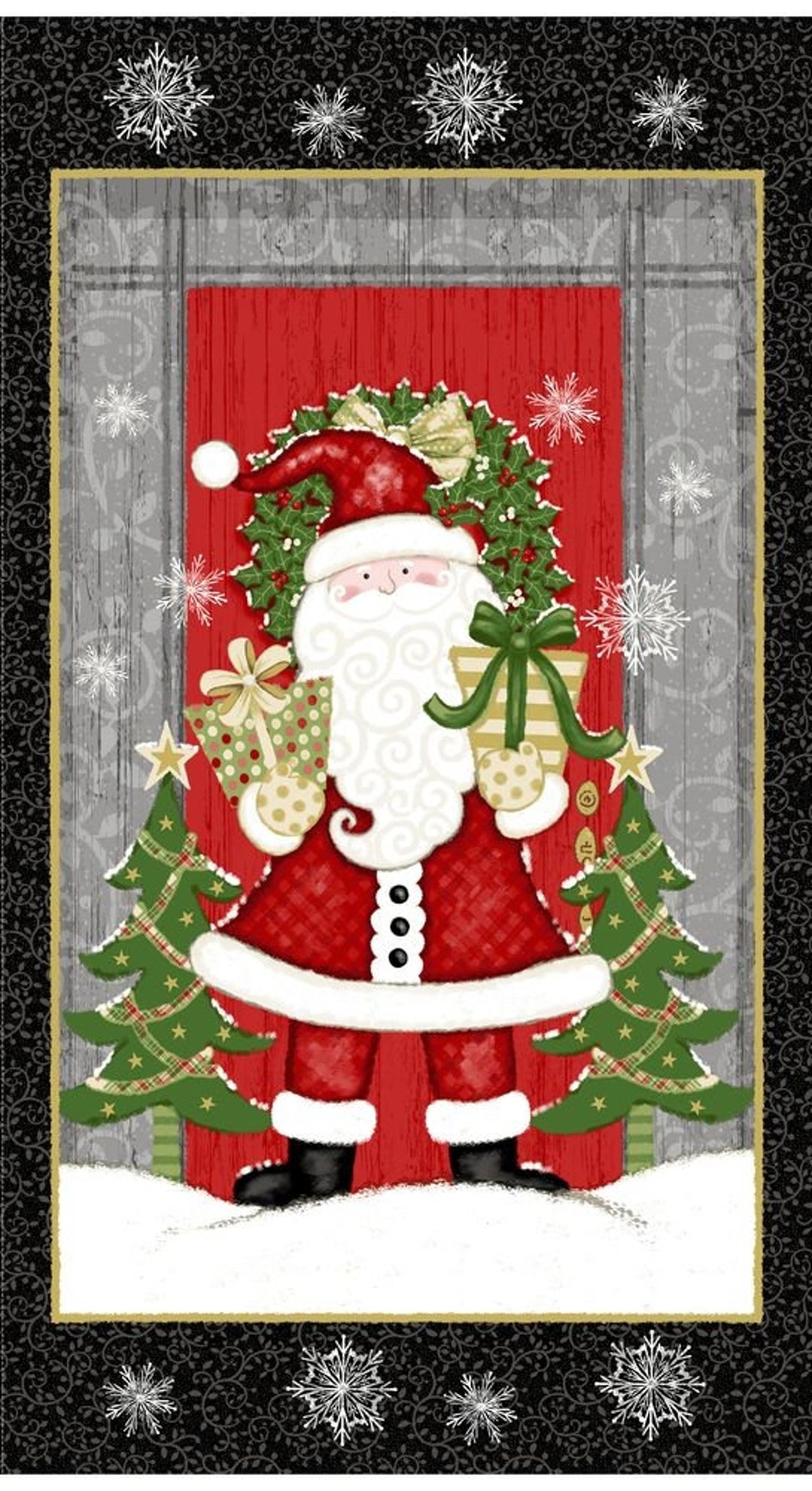 Cotton Winter Greeting Panel Studio E Fabric 110 X 60 Cm - Etsy
