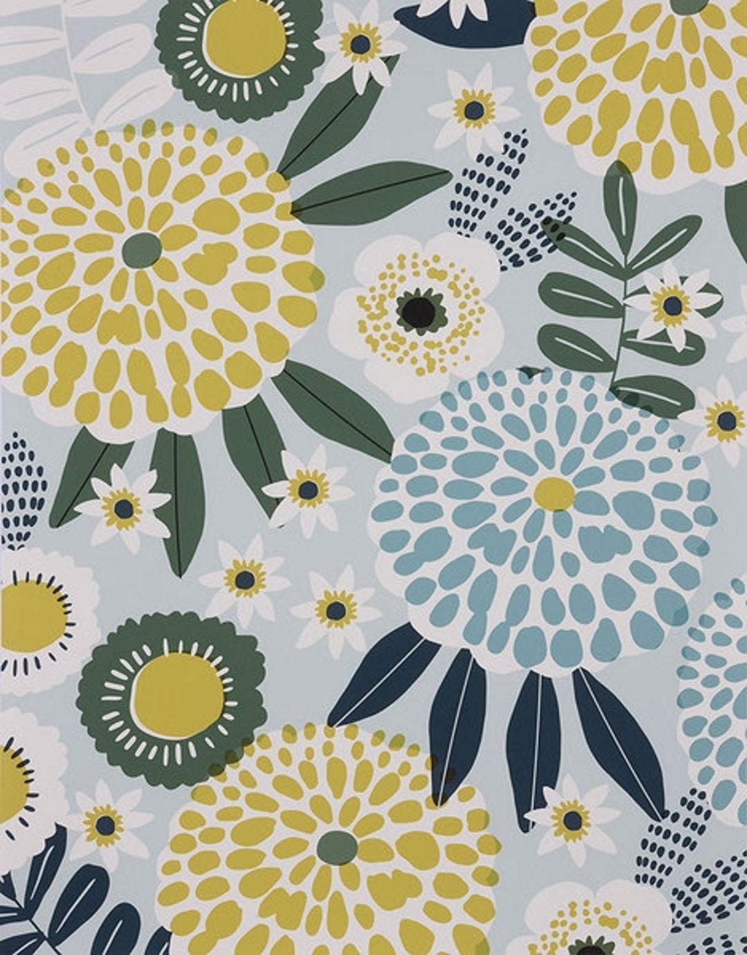 Cotton Fabric Alexander Henry Nicols Print MUMSIE Flowers - Etsy