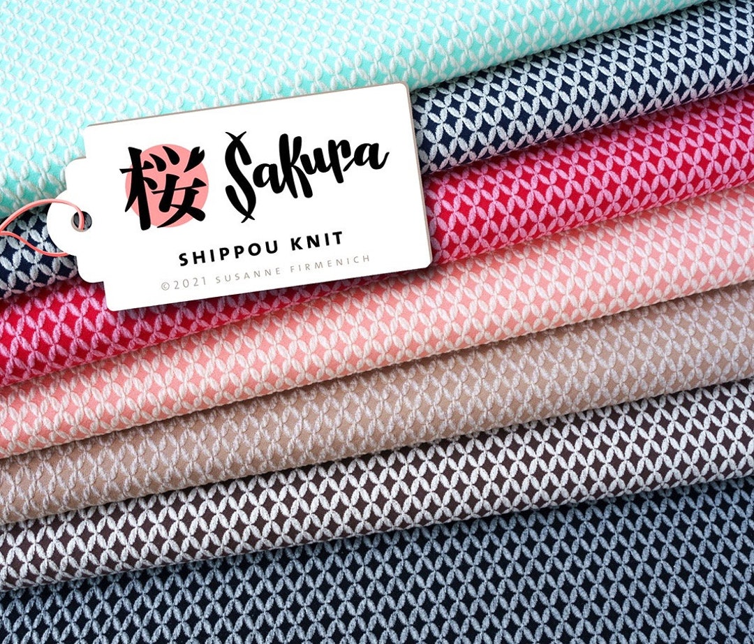 Organic Jacquard Hamburger Liebe SAKURA SHIPPOU Knit - Etsy