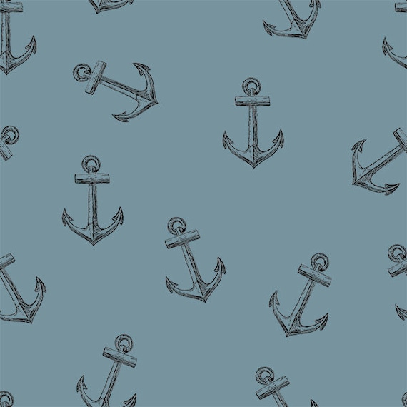 Light Blue Anchor Wallpaper