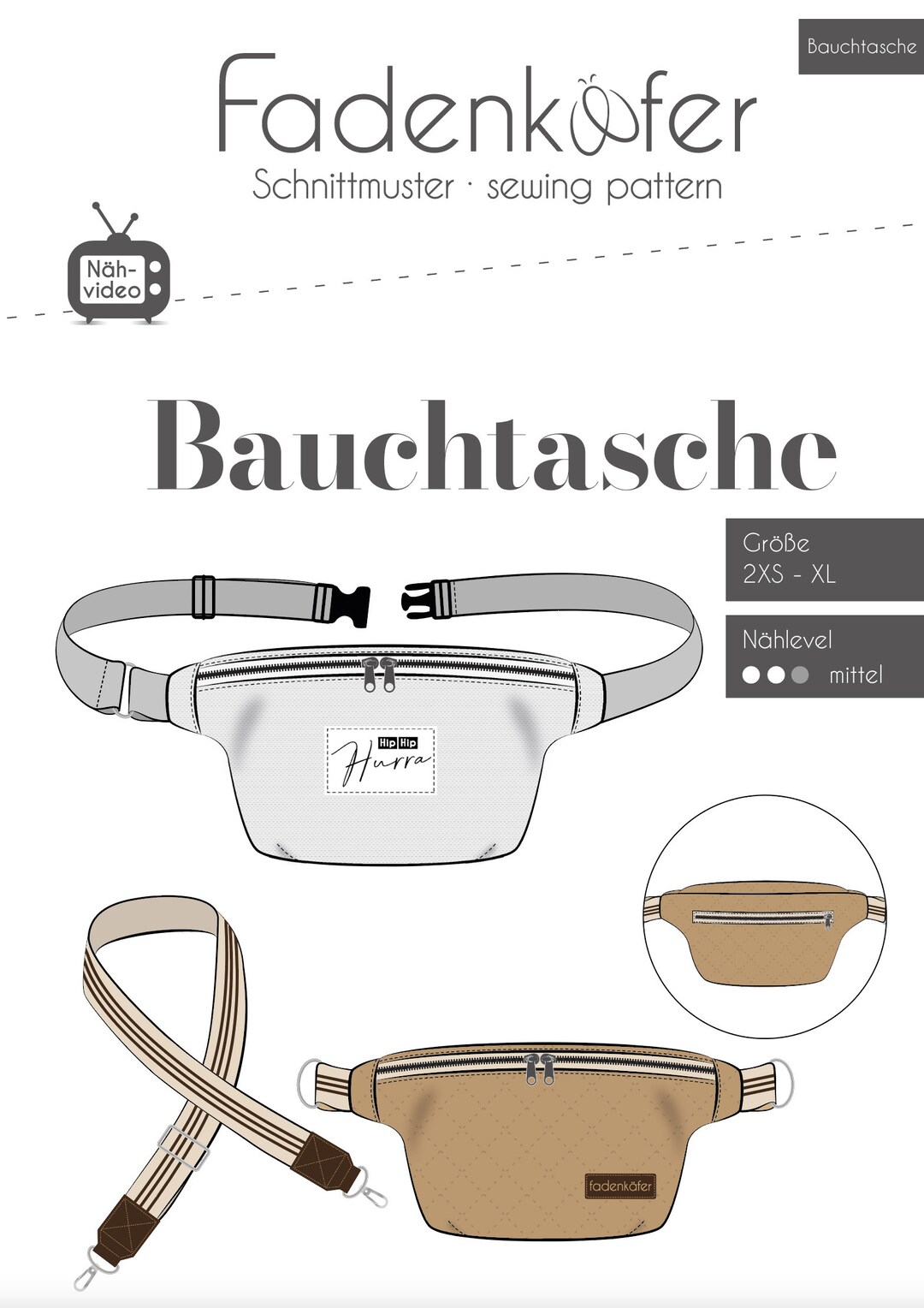 Sewing Pattern for a Belt Bag BELT BAG - Etsy