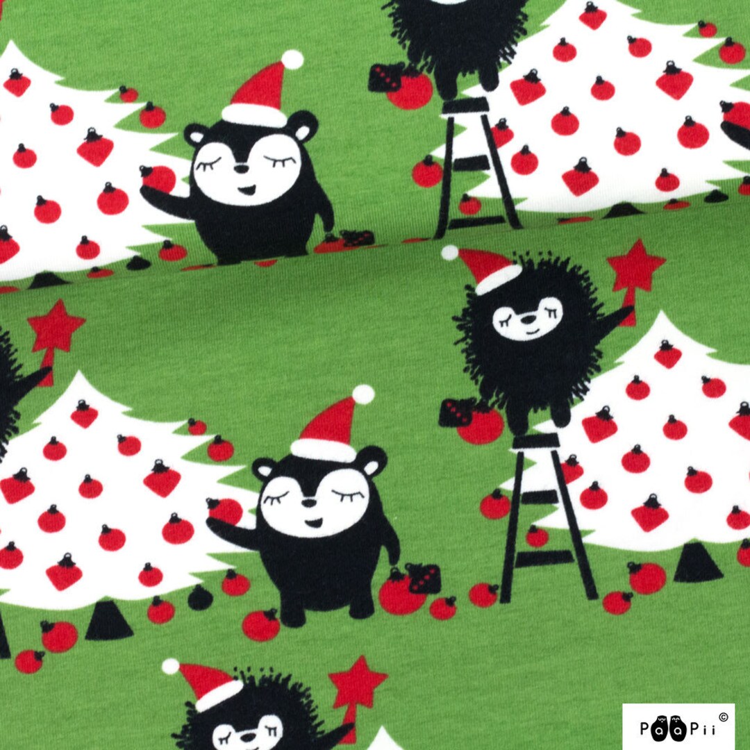 Organic Jersey Siiri's & Myyry's Christmas Tree Forest Paapii - Etsy