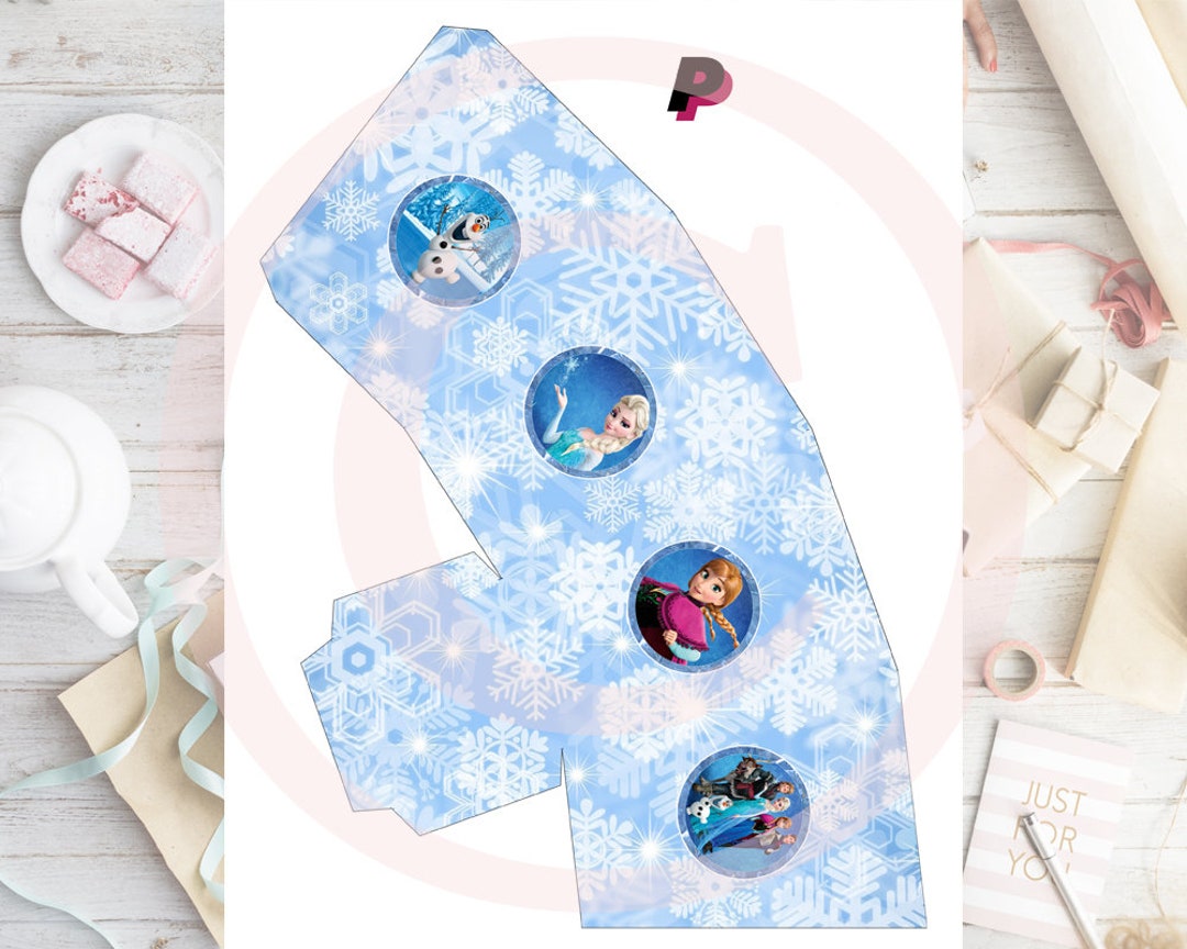 FROZEN Popcorn Box. PRINTABLE. Disney Baby Shower Favors. Disney Party ...