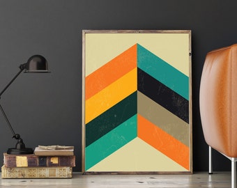 Chevron Art Print | Etsy