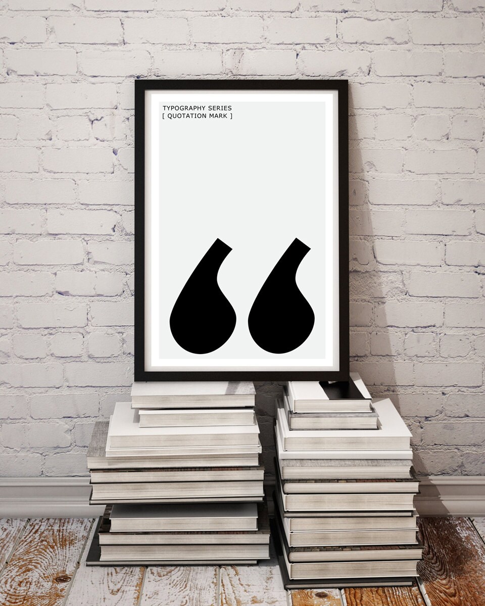Quotation Mark Print, Modern Typography - Scandinavian / Nordic ...