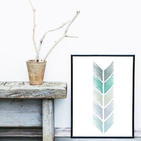 Chevron Wall Art - Etsy