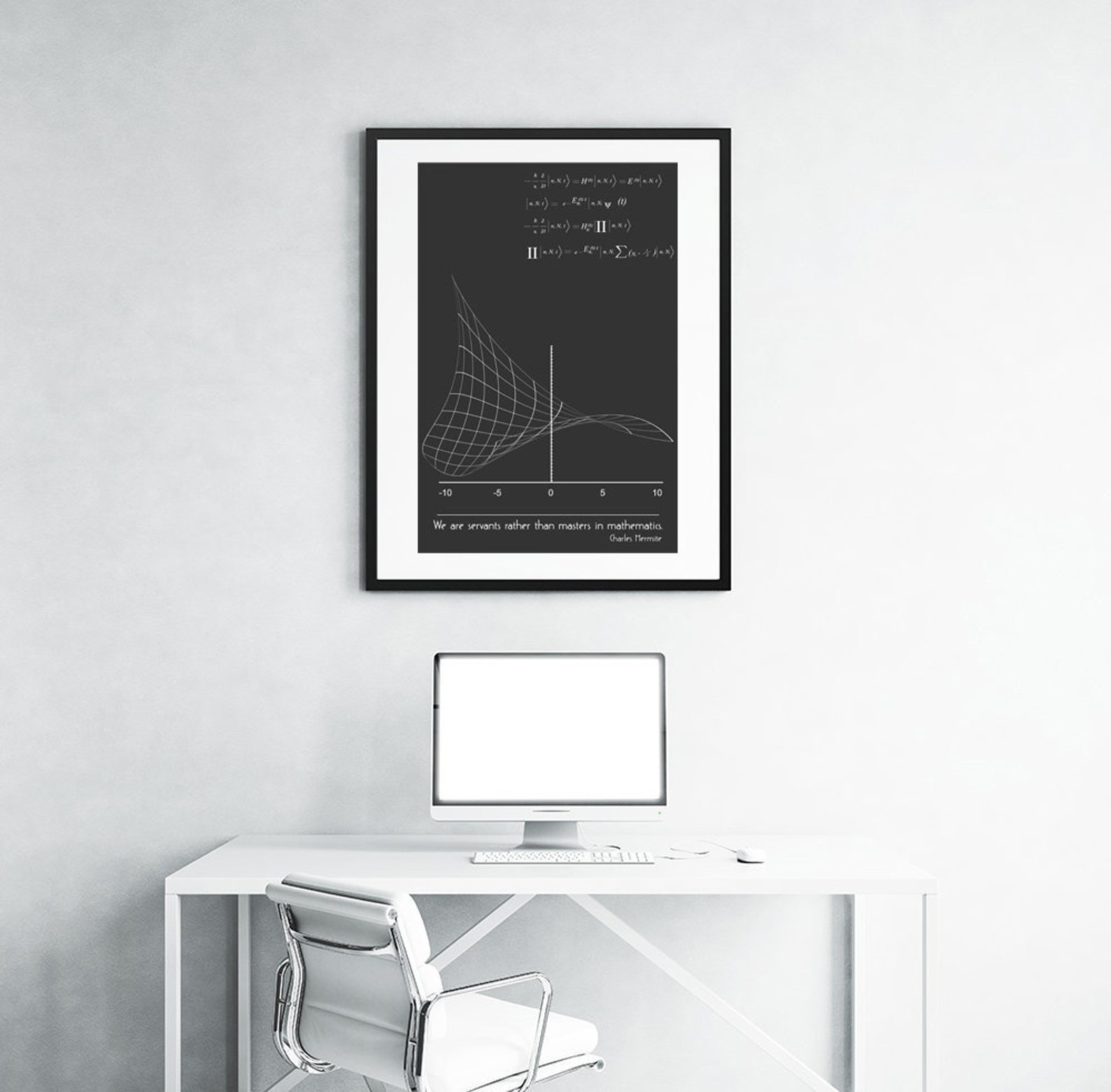 Science Art: Charles Hermite Poster Quote Equations Math - Etsy