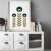 Retro Nordic Flower Print, Mid Century Modern Art Scandinavian Design ...