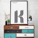K Letter Print Modern Typography Art - Scandinavian / Nordic Interior ...