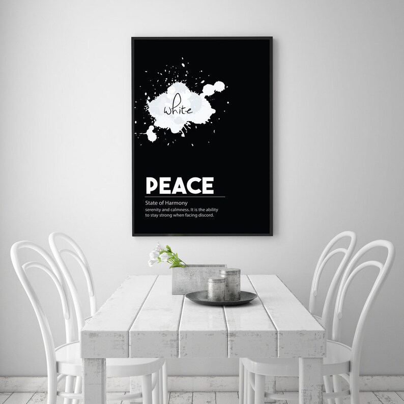 PEACE Motivational Typography Art Inspirational Dictionary - Etsy
