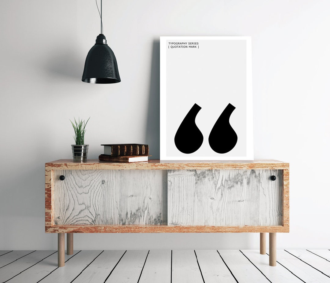 Quotation Mark Print, Modern Typography - Scandinavian / Nordic ...