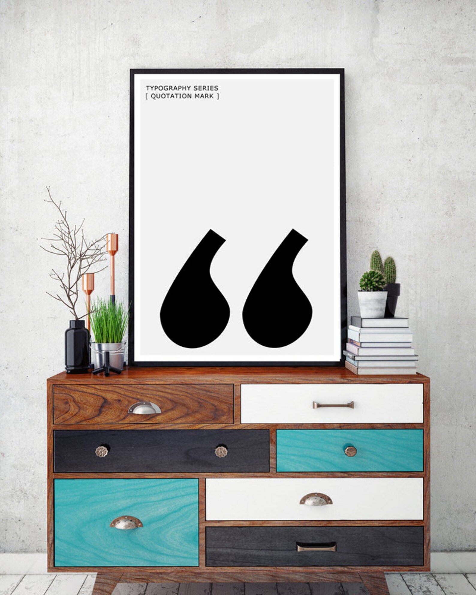 Quotation Mark Print, Modern Typography - Scandinavian / Nordic ...