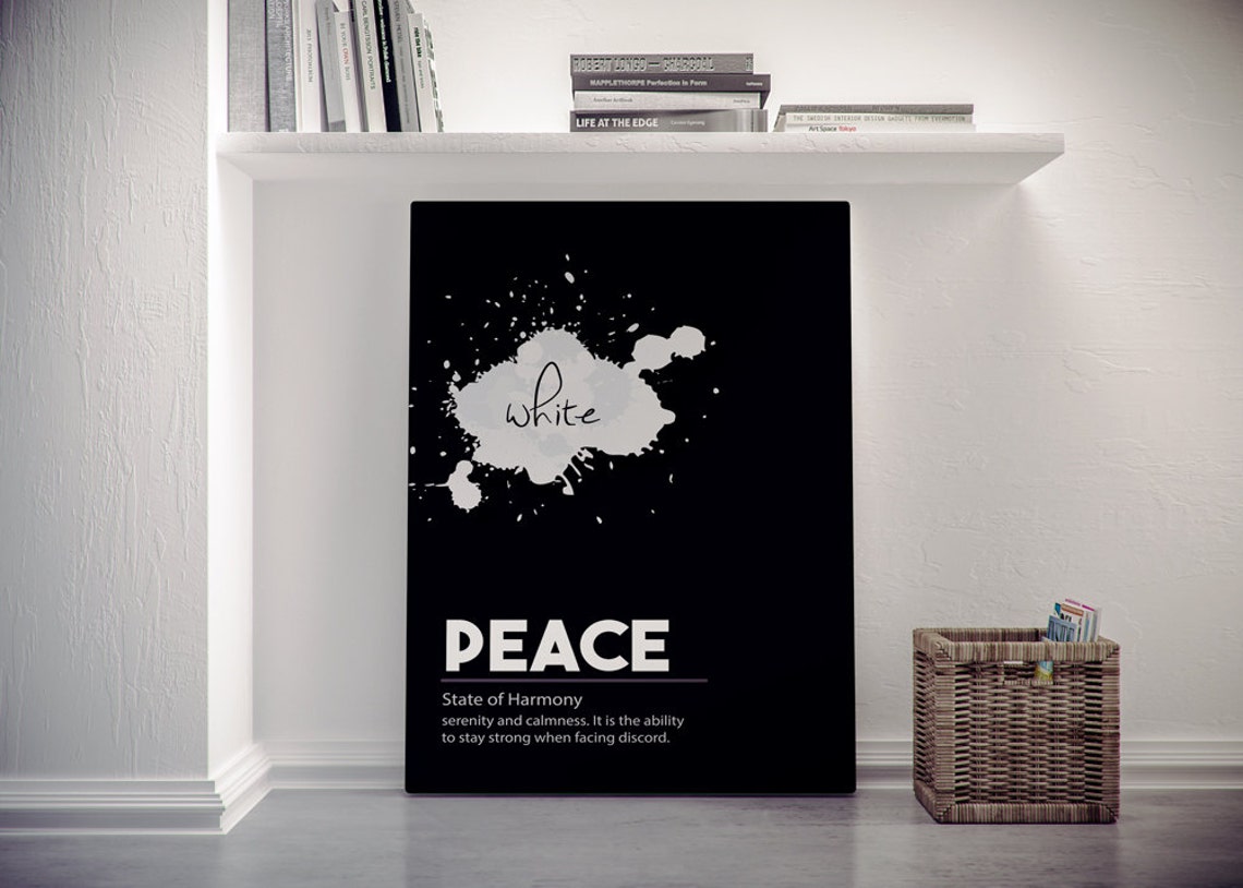 PEACE Motivational Typography Art Inspirational Dictionary - Etsy